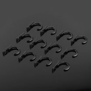 Maosifang Wall Mounted Hook Hangers Metal Hook Single Hook Robe Hook with Screws for Hanging Coat Key Hat Jewelry,30 Sets(Black)