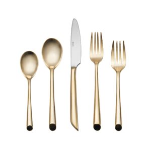 towle living satin gold wave 20-piece flatware set