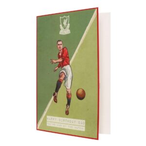 liverpool fc dad retro birthday card (23cm x 15cm) (multicolored)