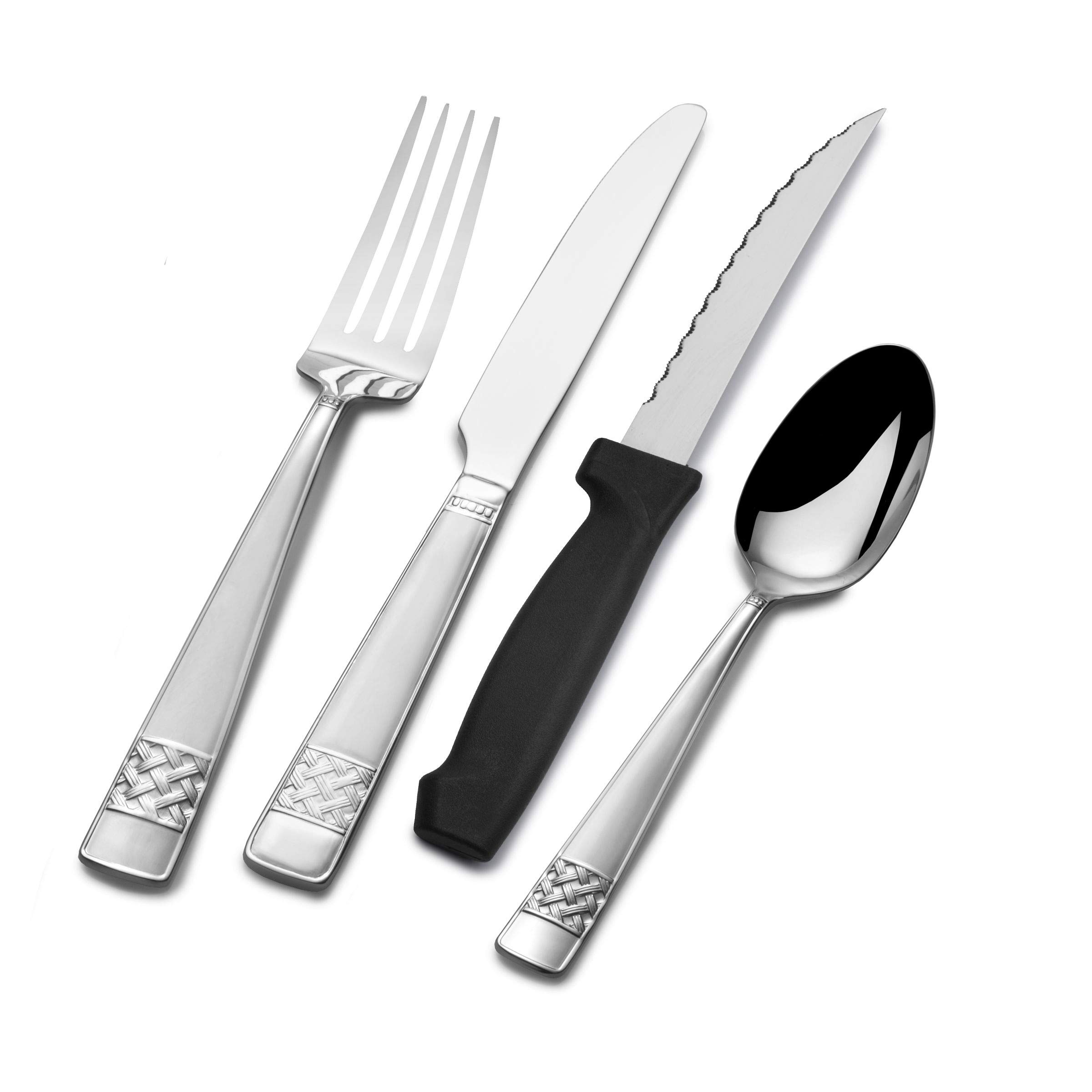 Pfaltzgraff Carlisle 16-Piece Flatware Set, Silver