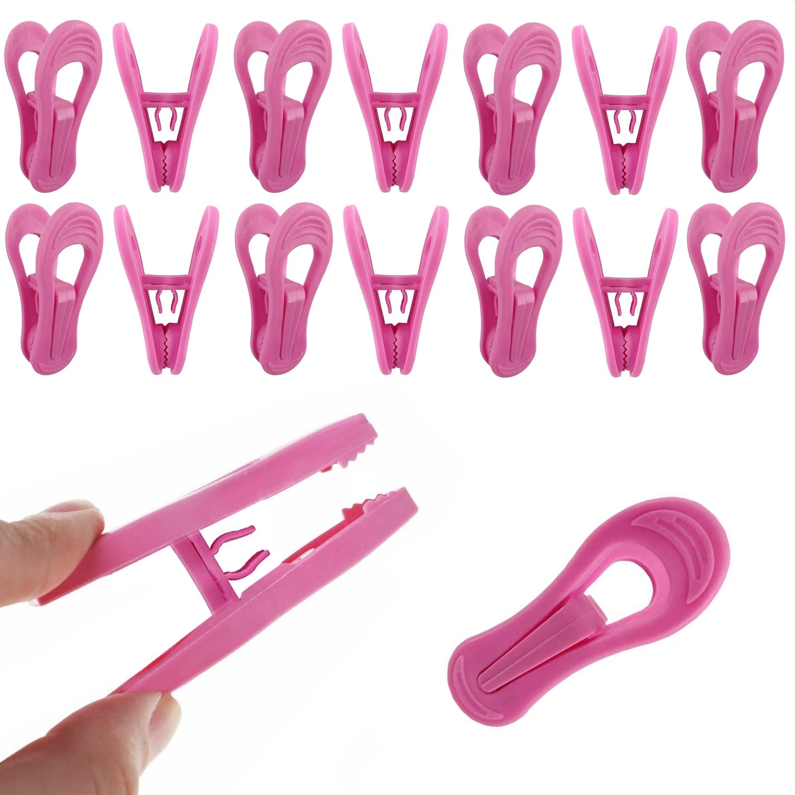 Hanger Clips For Plastic Hangers - 30Pcs Multi-Color Baby Hanger Clips for Clothes - Plastic Clips to Hang From Wire - Pink Clips for Hangers with Clips Heavy Duty Picture Clips - Hanger Clothes Clips