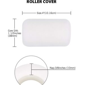 ROLLINGDOG 4 Inch Mini Roller - 3/8" Nap Roller Covers,Small Paint Roller for Wall, Trim, Detail Painting