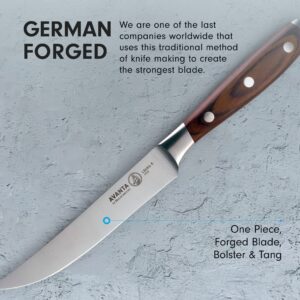 Messermeister Avanta 5” Fine Edge Steak Knife Set - Pack of 2 - German X50 Stainless Steel - Rust Resistant & Easy to Maintain - 8 Steak Knives Total