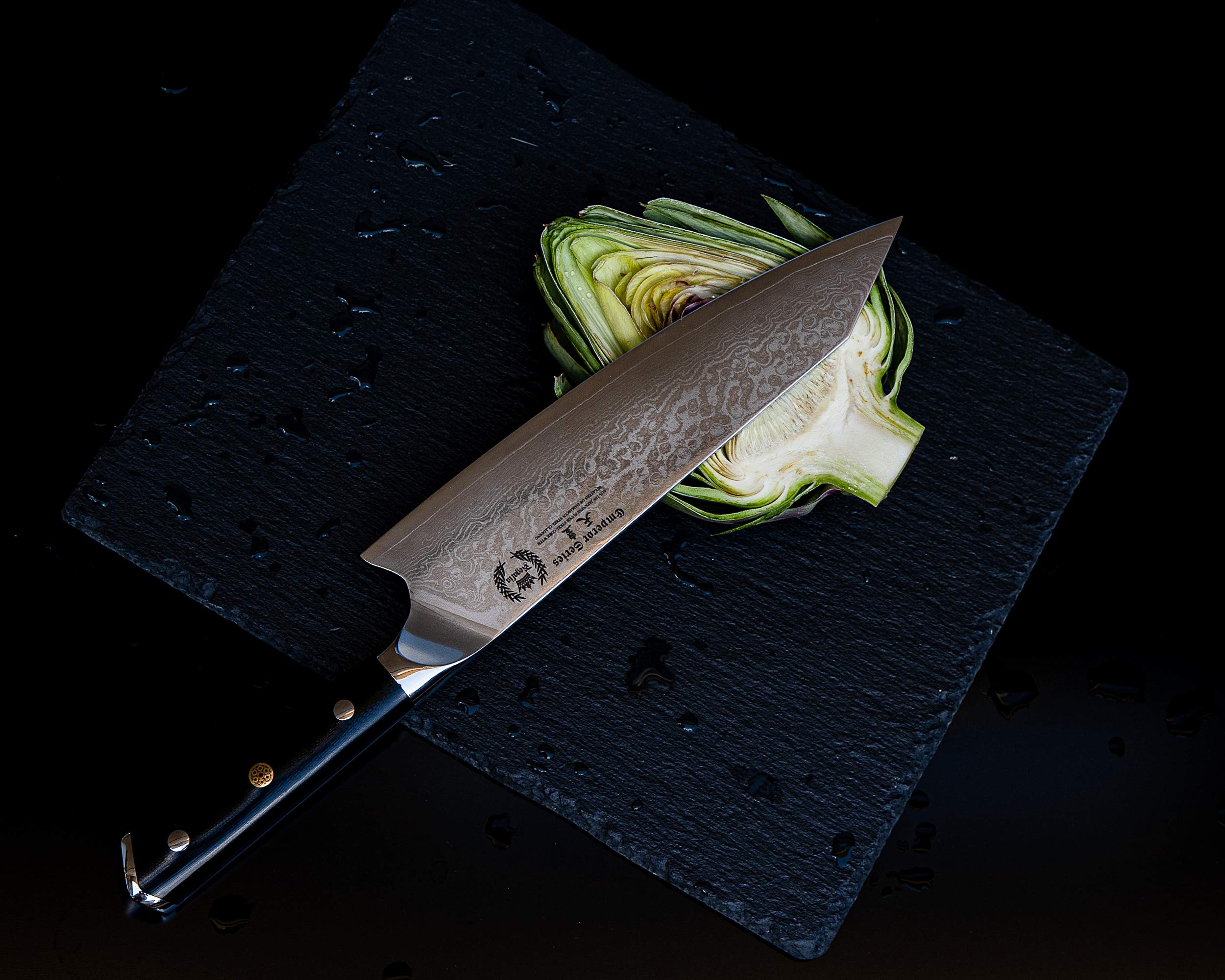 Regalia Kiritsuke Chef Knife: Professional Japanese 8.5 Inch AUS10 Premium High Carbon 67 Layer Damascus Steel Chef’s knives w/G-10 Handle Knives