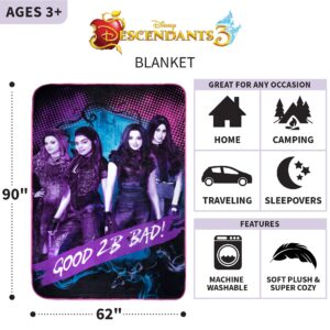 Franco Kids Bedding Soft Plush Micro Raschel Throw, 46 in x 60 in, Disney Descendants 3