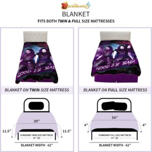 Franco - A48878 Kids Bedding Super Soft Plush Microfiber Blanket, Twin/Full Size 62" x 90", Disney Descendants 3