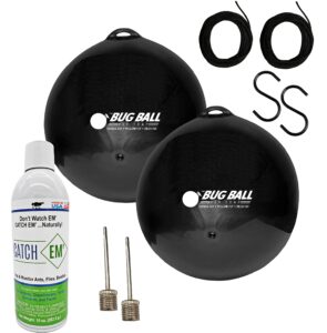 bug ball 2 pack deluxe kit complete- odorless eco-friendly biting fly and insect killer with no pesticides or electricity needed, kid and pet safe