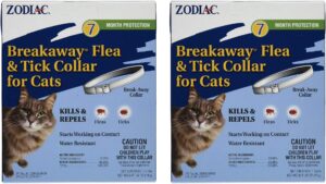 zodiac breakaway flea & tick collar for cats 7 month supply - pack of 2