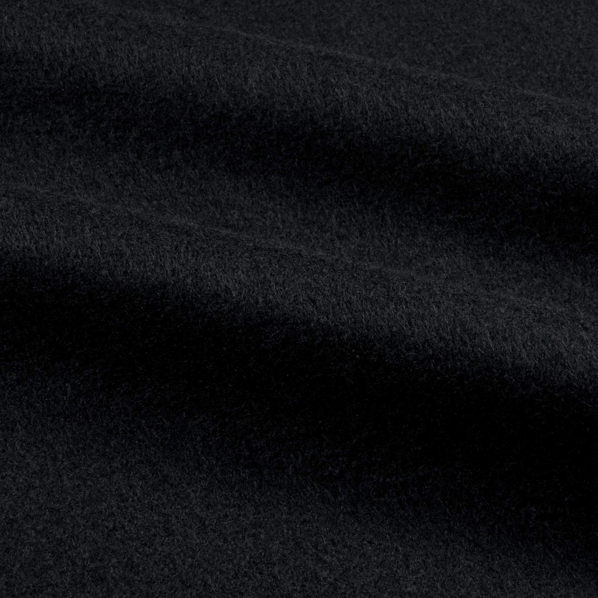 Sweatshirt Fleece Stretch Black, Fabric by the Yard