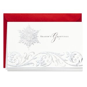 hallmark boxed holiday cards (season's greetings snowflake, 40 holiday cards with envelopes)