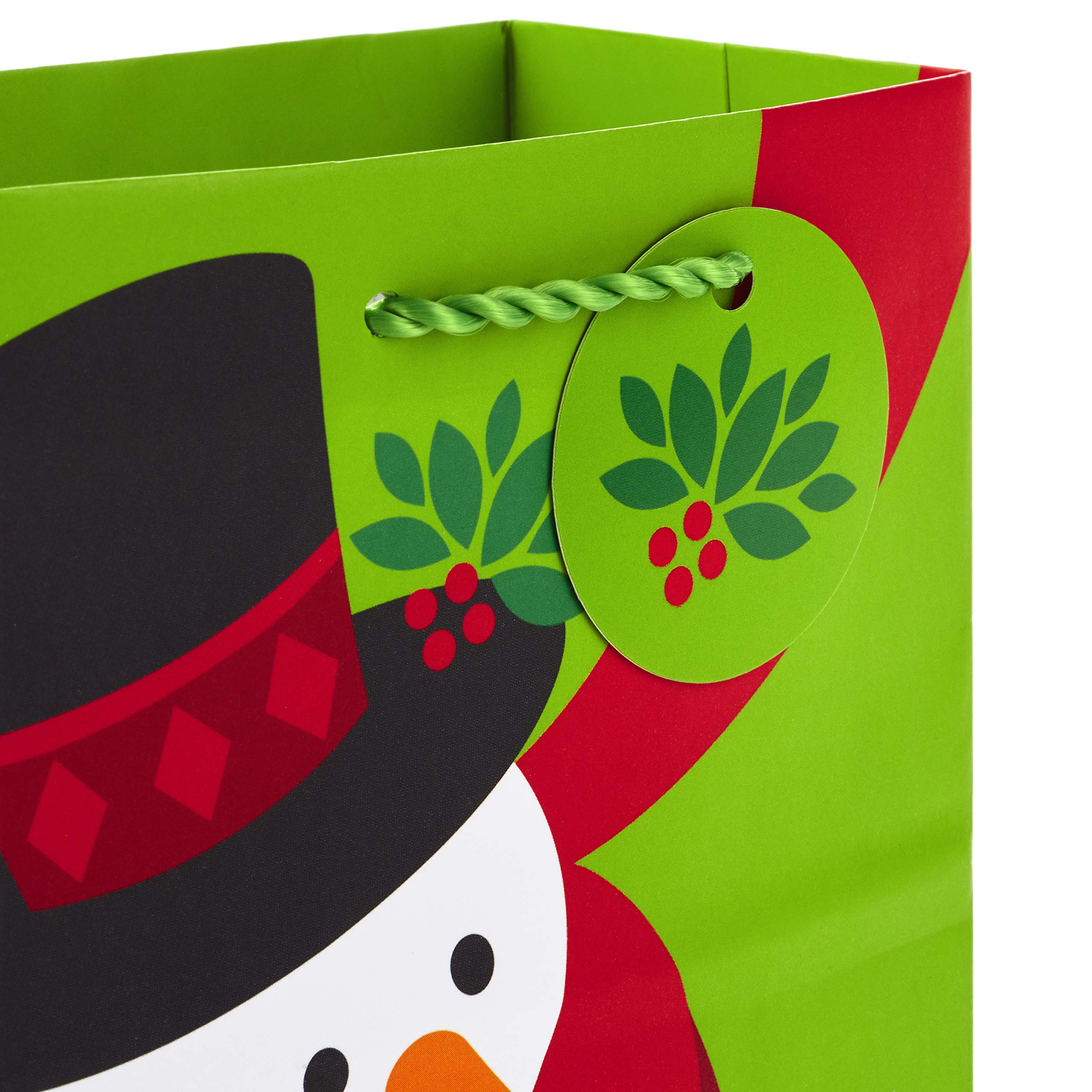 Hallmark 6" Small Christmas Gift Bag Bundle, Festive Holiday (Pack of 8, 4 Designs)