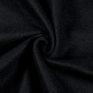 Sweatshirt Fleece Stretch Black, Fabric by the Yard