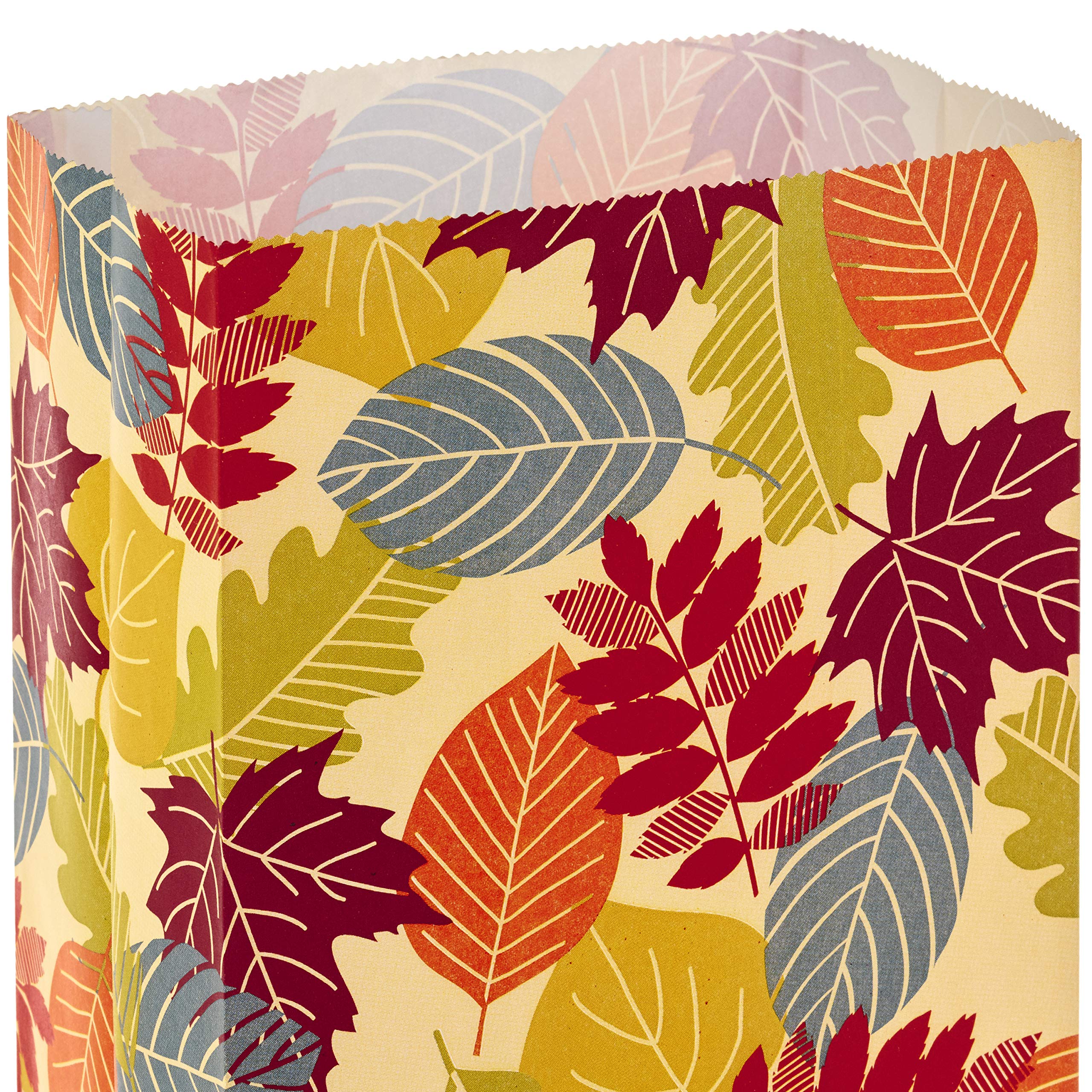 Hallmark Fall Leaves Party Favor and Wrapped Treat Bags (30 Ct.) for Autumn Parties, Halloween, Thanksgiving, Friendsgiving, Care Packages and More