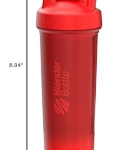 BlenderBottle Classic V2 Shaker Bottle Perfect for Protein Shakes and Pre Workout, 28-Ounce, Red