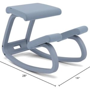 Varier Variable Monochrome, Original Kneeling Chair, Ergonomic Office Chair, 10-year Warranty, Designed by Peter Opsvik, Stone