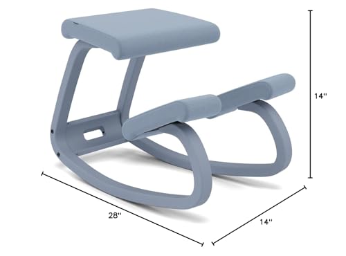 Varier Variable Monochrome, Original Kneeling Chair, Ergonomic Office Chair, 10-year Warranty, Designed by Peter Opsvik, Stone