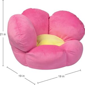 Trend Lab Flower Toddler Chair - Plush Pillow Kids Chair, Comfy Plant Chair for Toddlers 1-3 Years Old, 21x19x19 Inches - Baby Chair, Floral Soft Toddler Lounge Chair, Kids Bean Bag Chair Alternative