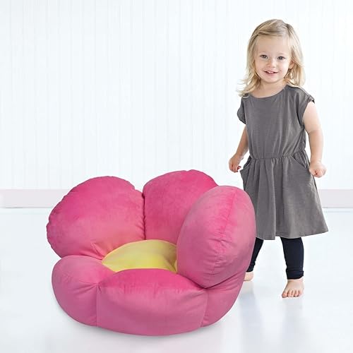 Trend Lab Flower Toddler Chair - Plush Pillow Kids Chair, Comfy Plant Chair for Toddlers 1-3 Years Old, 21x19x19 Inches - Baby Chair, Floral Soft Toddler Lounge Chair, Kids Bean Bag Chair Alternative