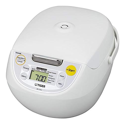 Tiger JBV-S10U Micom Rice Cooker with Tacook Cooking Plate - 5.5Cups - Made in Japan