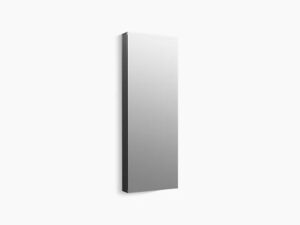 kohler k-81147-da1 maxstow frameless surface mount bathroom medicine cabinet, 15" x 40", dark anodized aluminum