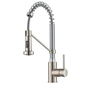 kraus bolden commercial style 2-function single handle pull down kitchen faucet in spot-free stainless steel/chrome, kpf-1610sfsch (pack of 1)