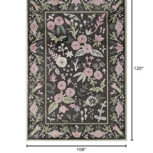 Rugs America Onyx & Pink Gardenias Transitional Rug Gardenia Pink Onyx VA30A 8'0"X10'0" Area Rug