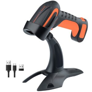 tera pro (extreme performance) industrial wireless barcode scanner 2d qr 1d 2.4g wireless bar code reader 2500mah compatible with bluetooth drop resistant model 8100