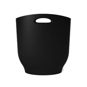 umbra harlo, 2.4 gallon, black sleek & stylish bathroom trash can, small garbage bin wastebasket for narrow spaces at home or office, 2-1/2 gallon capacity, 7 x 13 x 12 (1012181-040)