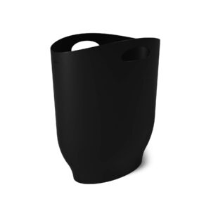 Umbra Harlo, 2.4 Gallon, Black Sleek & Stylish Bathroom Trash Can, Small Garbage Bin Wastebasket for Narrow Spaces at Home or Office, 2-1/2 Gallon Capacity, 7 x 13 x 12 (1012181-040)