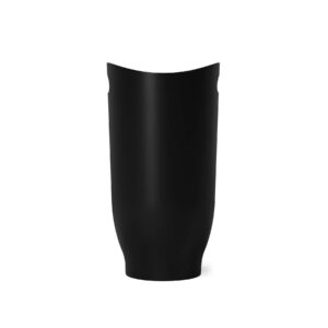 Umbra Harlo, 2.4 Gallon, Black Sleek & Stylish Bathroom Trash Can, Small Garbage Bin Wastebasket for Narrow Spaces at Home or Office, 2-1/2 Gallon Capacity, 7 x 13 x 12 (1012181-040)