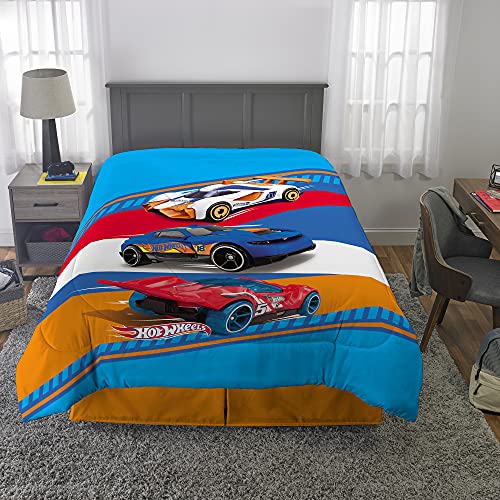 Franco Kids Bedding Super Soft Microfiber Reversible Comforter, Twin/Full, Hot Wheels