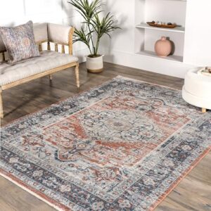 nuloom zara vintage medallion area rug, 5x7, orange