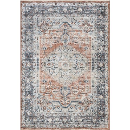 nuLOOM Zara Vintage Medallion Area Rug, 5x7, Orange