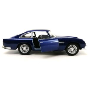 Sport Racing Classic Model Car Die-Cast 1:38 1963 Aston Martin DB5 Blue Color Toy Collection Pull Back Open Door Hobby Collectible