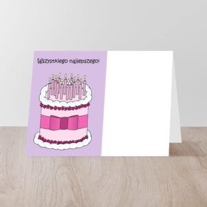 CafePress Polish Happy Birthday Greeting Cards Folded Greeting Card Matte