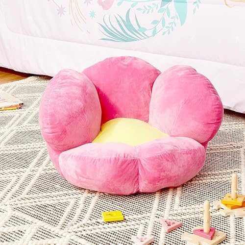 Trend Lab Flower Toddler Chair - Plush Pillow Kids Chair, Comfy Plant Chair for Toddlers 1-3 Years Old, 21x19x19 Inches - Baby Chair, Floral Soft Toddler Lounge Chair, Kids Bean Bag Chair Alternative