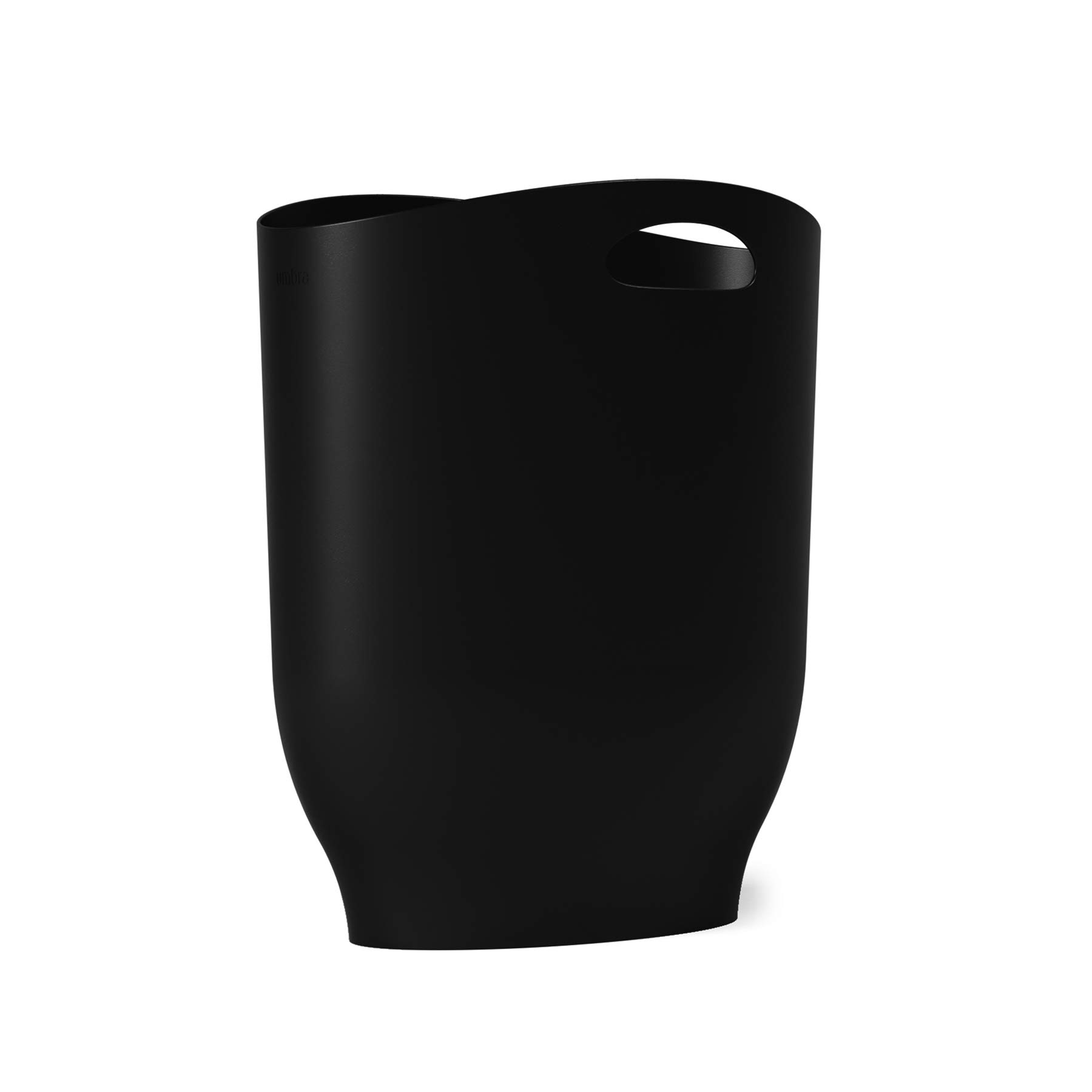 Umbra Harlo, 2.4 Gallon, Black Sleek & Stylish Bathroom Trash Can, Small Garbage Bin Wastebasket for Narrow Spaces at Home or Office, 2-1/2 Gallon Capacity, 7 x 13 x 12 (1012181-040)