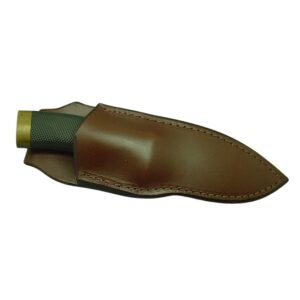 custom vertical knife sheath fits buck 692 or 192 knives, fixed blade knife holder, dyed dark brown