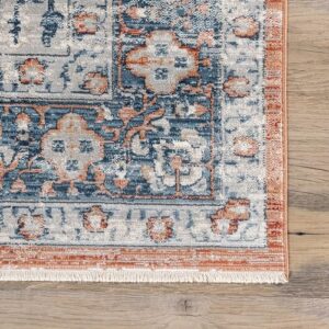 nuLOOM Zara Vintage Medallion Area Rug, 5x7, Orange