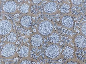 traditional jaipur printed cotton fabric hand printed indian fabric, soft cotton fabric by the yard fabric, jaipuri cotton kurti print fabric for summer dress (5 yards)