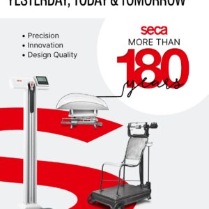 Seca 777 Medical Scale – Professional Physician Scale - Accurate Weight with Consistent Results and BMI - Eye Level Height Rod and Tilt Proof Safety - Weight Capacity 550 lbs / 220 kg