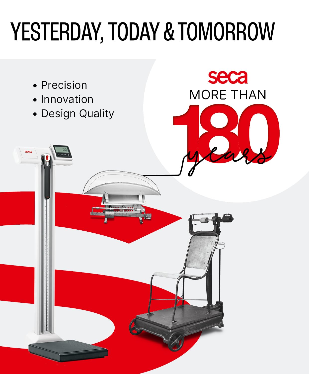 Seca 777 Medical Scale – Professional Physician Scale - Accurate Weight with Consistent Results and BMI - Eye Level Height Rod and Tilt Proof Safety - Weight Capacity 550 lbs / 220 kg