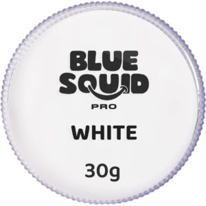 Blue Squid PRO Face Paint - Professional Water Based Single Cake Facepaint & Body Paints - SFX Makeup, Kids Adults Face Painting for Costume, Halloween, Cosplay - Classic White 30g / 1oz