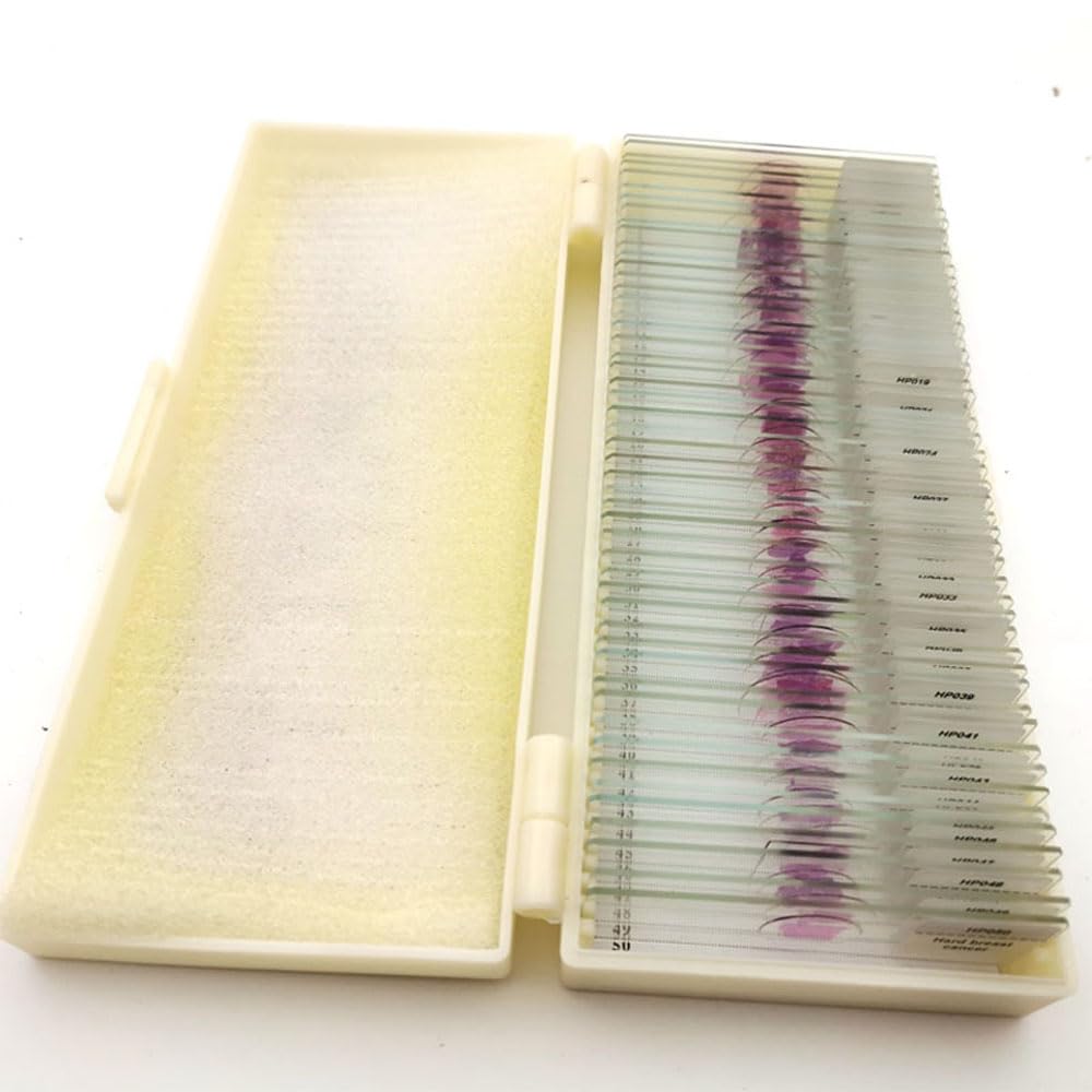 50Pcs/Set Human Pathology Slides Set Pathology Histology Prepared Microscope Slides