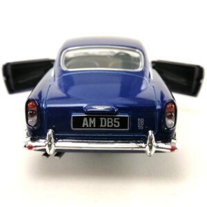 Sport Racing Classic Model Car Die-Cast 1:38 1963 Aston Martin DB5 Blue Color Toy Collection Pull Back Open Door Hobby Collectible