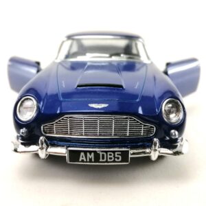 Sport Racing Classic Model Car Die-Cast 1:38 1963 Aston Martin DB5 Blue Color Toy Collection Pull Back Open Door Hobby Collectible