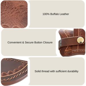 Coast Leathers Custom Leather Sheath for Buck 120 General Knife with Water Buffalo Antique Brown Leather | Cross Draw Knife Holder Fits Right or Left-Hand Side | Knife not Included Sheath Only