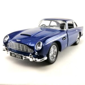 sport racing classic model car die-cast 1:38 1963 aston martin db5 blue color toy collection pull back open door hobby collectible