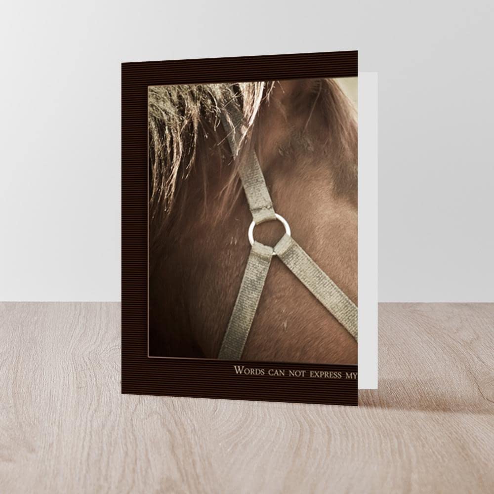 CafePress Horse Sympathy With Nice Words Card Greeting Cards Folded Greeting Card Glossy