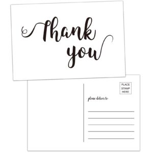 antgiftshop 50 thank you postcards-blank thank you note card for wedding, bridesmaid, bridal or baby shower, teachers, business a great way just to say thanks! 4 x 6 inch